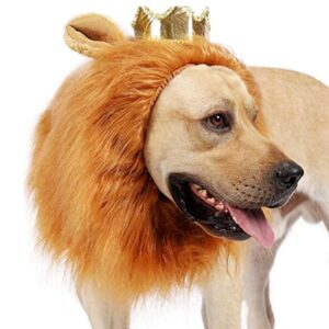 Dog Costume Lion Mane Halloween Costume Realistic & Funny Lion Mane for Pet Dogs – Ideal for Halloween, Dog Birthday, Dog Cosplay, Dog Outfits, Pet Clothes