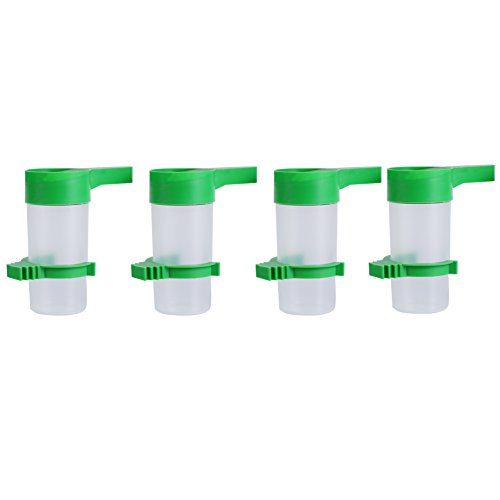 4pcs Pet Drinker Food Feeder Waterer Clip for Cage Bird Parrot Cockatiel Budgie for Parrots Budgie Cockatiel Lovebirds Aviary Automatic FeedersFish Aquatic Pets