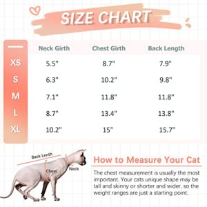 DENTRUN Sphynx Hairless Cats Warm Winter Sweater Cute Pullover High Elasticity Kitten Shirts Breathable Cat Leisure Wear Turtleneck Vest Adorable Cat's Clothes Jacket Pajamas Jumpsuit