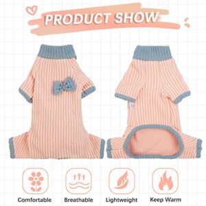 DENTRUN Sphynx Hairless Cats Warm Winter Sweater Cute Pullover High Elasticity Kitten Shirts Breathable Cat Leisure Wear Turtleneck Vest Adorable Cat's Clothes Jacket Pajamas Jumpsuit