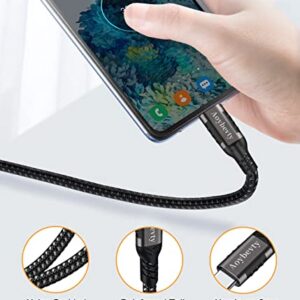 USB A to USB C Cable 6.6ft, 10Gbps Data Transfer and 60W 3A Fast Charging Cable, USB C 3.1/3.2 Cable for Android Auto Samsung S21/S20/S10/Note 20, iPad Pro, Sony XZ, LG Other Type-C Devices