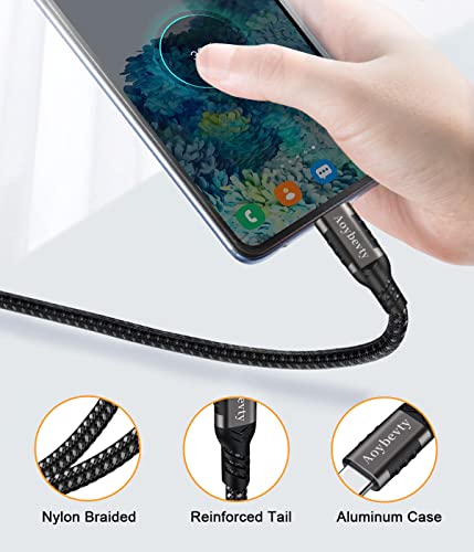 USB A to USB C Cable 6.6ft, 10Gbps Data Transfer and 60W 3A Fast Charging Cable, USB C 3.1/3.2 Cable for Android Auto Samsung S21/S20/S10/Note 20, iPad Pro, Sony XZ, LG Other Type-C Devices