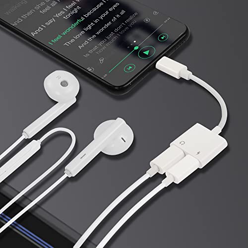 YAODHAOD USB C Splitter, 2 in 1 Dual USB C Headphone and Charger Adapter Compatible with Huawei P20, P30pro, P40,P40 Pro, Mate 30E Pro, Mate20pro, Nova 9 (Dual USB C)