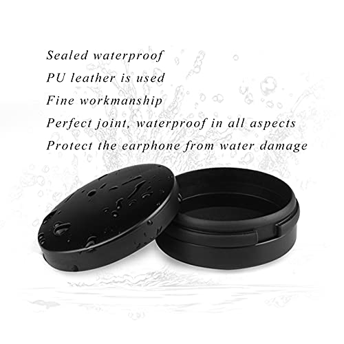 FEDAI IEMs Case,Mini Portable Earphone Case, Waterproof Aluminum Alloy Housing Headphone Case for Travel, Protective, Water Resistant, Crash Proof,Lightweight Universal Carrying Bag（Black，No Logo）