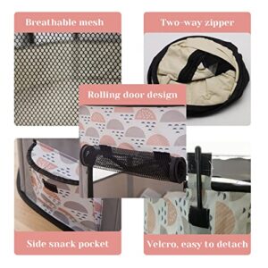 Fhiny Portable Small Animal Playpen, Breathable Rabbit PlayPen with Cover and Mesh Windows Foldable Guinea Pig Cage Tent Indoor Outdoor for Bunny Ferret Chinchilla Kitten Puppy (Grey)