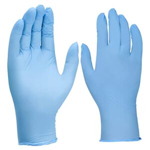 SwiftGrip Disposable Nitrile Exam Gloves, 3-mil, Blue, Nitrile Gloves Disposable Latex Free, Medical Gloves, Cleaning Gloves, Food-Safe Rubber Gloves, Powder Free, Non-Sterile, 50-ct Box (Medium)