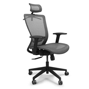 ergonomic office chair swivel height adjustable computer desk chair home office desk chairs with lumbar support gray