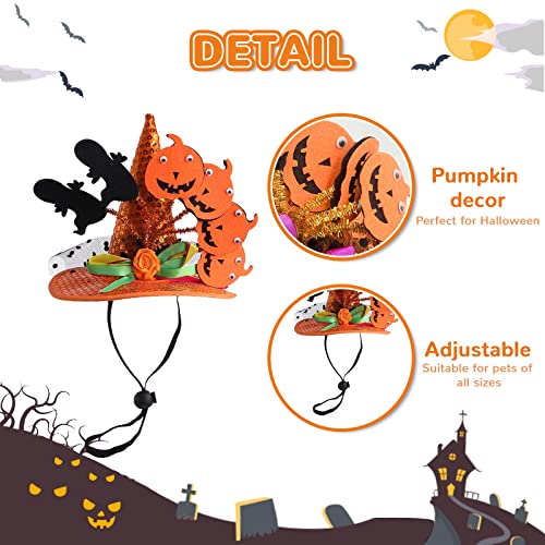 XGDMEIL Dog Costumes, Small Dog Halloween Costumes Funny,Dog Halloween Pumpkin Hat and Dog Halloween Costumes Bandana Collar Set, Dog Halloween Party Decoration for Small Medium Large Breeds Dogs Cats Pet Accessories Clothes