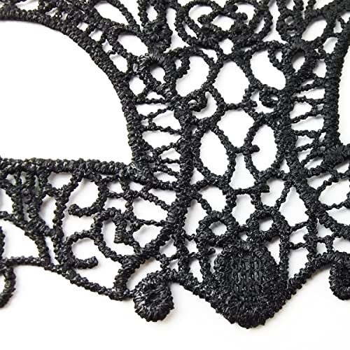 TIHOOD 12PCS Lace Mask Masquerade Venetian Eyemask Halloween Sexy Woman Lace Mask for Halloween Masquerade Carnival Party Costume Ball