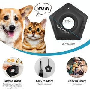 VavoPaw Pet Hair Remover, Dog Hair Remover for Couch, Cat Hair Detailer for Car Interior, Mutifunctional Fur Removal Brush for Carpet, Auto Detailing, Furniture, Lint, Sofa, Black