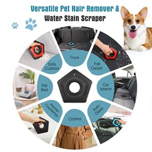 VavoPaw Pet Hair Remover, Dog Hair Remover for Couch, Cat Hair Detailer for Car Interior, Mutifunctional Fur Removal Brush for Carpet, Auto Detailing, Furniture, Lint, Sofa, Black