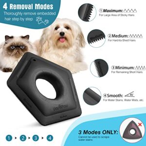 VavoPaw Pet Hair Remover, Dog Hair Remover for Couch, Cat Hair Detailer for Car Interior, Mutifunctional Fur Removal Brush for Carpet, Auto Detailing, Furniture, Lint, Sofa, Black