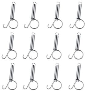 wmzjnljy 12pcs 3.35inch spring cage latch door for rabbit cages doors multifunctional spring cage latch metal finger for rabbit dog birds bunny rodents guinea pig hamster parrot cage door(j08-12)