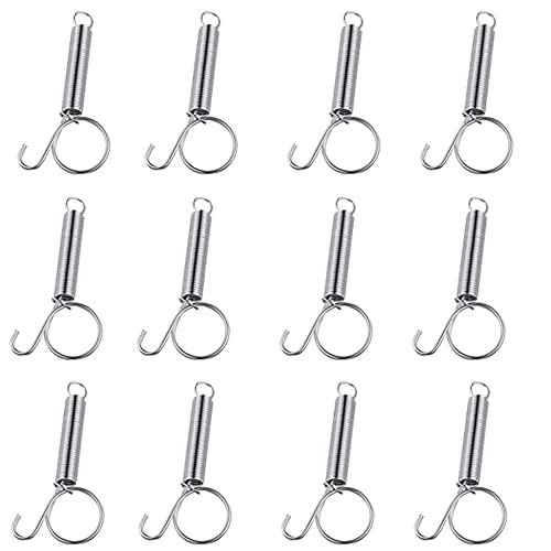 Wmzjnljy 12pcs 3.35inch Spring Cage Latch Door for Rabbit Cages Doors Multifunctional Spring Cage Latch Metal Finger for Rabbit Dog Birds Bunny Rodents Guinea Pig Hamster Parrot Cage Door(J08-12)