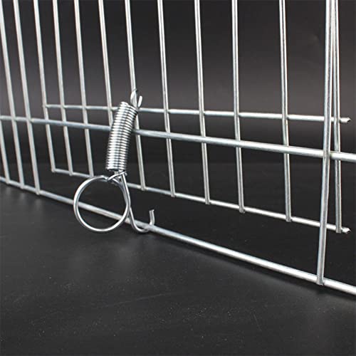 Wmzjnljy 12pcs 3.35inch Spring Cage Latch Door for Rabbit Cages Doors Multifunctional Spring Cage Latch Metal Finger for Rabbit Dog Birds Bunny Rodents Guinea Pig Hamster Parrot Cage Door(J08-12)