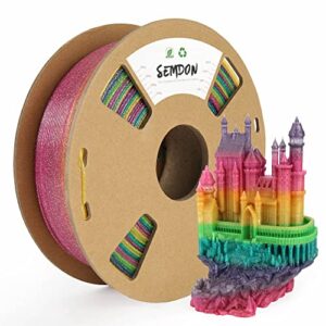 silk multicolor coextrusion tricolor bicolor dualcolor spool, change rainbow multicolored,1.75mm pla bundle 1kg3d printer filament dimensional accuracy of +/- 0.02mm and fit most fdm 3d printer