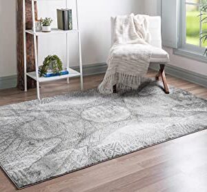 Rugs.com Monte Carlo Collection Rug – 5' x 8' Dark Gray Medium Rug Perfect for Living Rooms, Large Dining Rooms, Open Floorplans