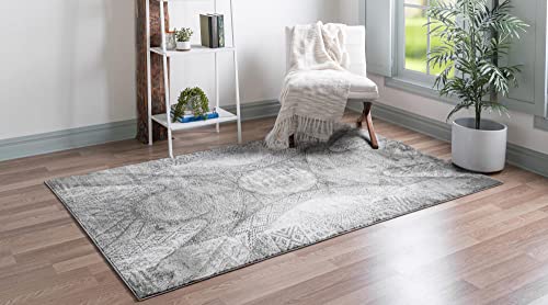 Rugs.com Monte Carlo Collection Rug – 5' x 8' Dark Gray Medium Rug Perfect for Living Rooms, Large Dining Rooms, Open Floorplans