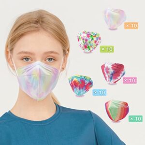 KN95 Face Masks 50 Pack 5-Ply Breathable Safety Respirator Multicolor Cup Dust Disposable KN95 Mask For Adult