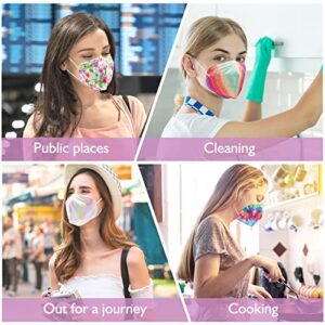 KN95 Face Masks 50 Pack 5-Ply Breathable Safety Respirator Multicolor Cup Dust Disposable KN95 Mask For Adult