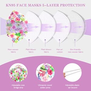 KN95 Face Masks 50 Pack 5-Ply Breathable Safety Respirator Multicolor Cup Dust Disposable KN95 Mask For Adult