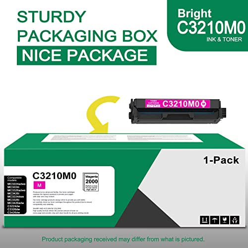 1 Pack Magenta C3224 C3210M0 Toner Cartridge: Compatible Replacement for LEXC3210M0 C3210M0 for MC3224adwe MC3224i MC3326adwe MC3426i MC3224dwe MC3326i MC3426adw C3326dw C3426dw Printer