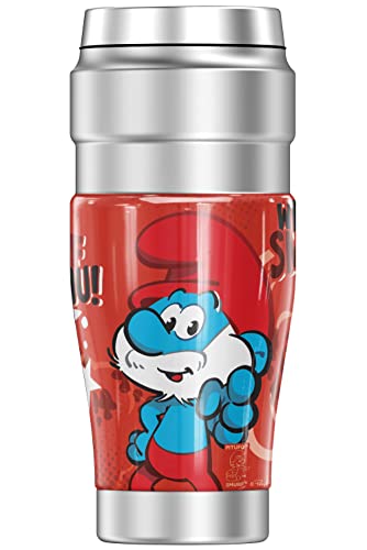 THERMOS The Smurfs OFFICIAL Papa Smurf We Smurf You STAINLESS KING Stainless Steel Travel Tumbler, Vacuum insulated & Double Wall, 16oz