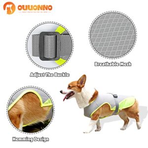 oUUoNNo Dog Cooling Vest,Cooling Vest for Dogs,Dog Cooling Jacket,Pet Cooling Vest,Breathable Mesh Ice Vest Adjustable Straps Cool Vest for Small Medium and Large Dogs (Medium, Grey)