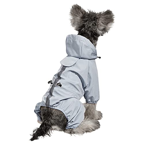 Dog Raincoat with Hood Rain Jacket Reflective Waterproof Raincoat with Hoodie Lightweight for Small Medium Large Dogs Compatible with Machine Dog Costume Clothes for French Boy