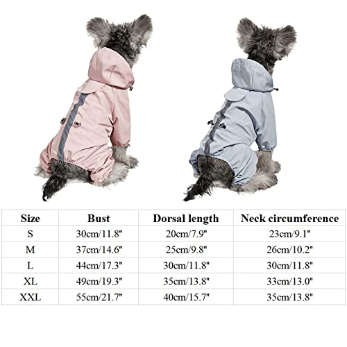 Dog Raincoat with Hood Rain Jacket Reflective Waterproof Raincoat with Hoodie Lightweight for Small Medium Large Dogs Compatible with Machine Dog Costume Clothes for French Boy