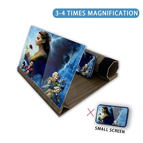 SUDOO 12 Inch Mobile Phone Screen Magnifier-3D Smartphone Expander for for Movies, Videos, and Gaming - Screen Amplifier Foldable Easy to Carry（25.5*22.7*1.2cm）