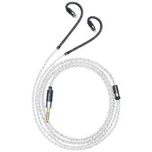 0.78mm 2pin 5n ofc silver plating+graphene earphone cables for audeze isine20 lcdi3 lcdi4 64audio a12t u12t dunu sa6 sa3 dm480 um 3dt mext 2ht oriolus blessing2 kxxs s8 aria (4.4mm, 0.78mm 2pin)