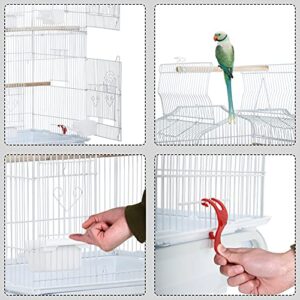 Bird Cage, MGHH Parakeet Cage with Play Open Top & Detachable Rolling Stand for Medium Small Cockatiel Canary Parakeet Conure Finches Budgie Lovebirds Pet Storage Shelf (64 Inch, White)