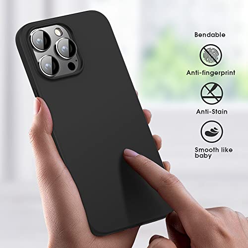 X-level Compatible iPhone 14 Pro max Case Slim Fit Ultra-Thin [Guardian Series] Soft TPU Matte Finish Coating Phone Cases Lightweight Anti-Scratch Back Cover Grip 6.7" (2022)-Black