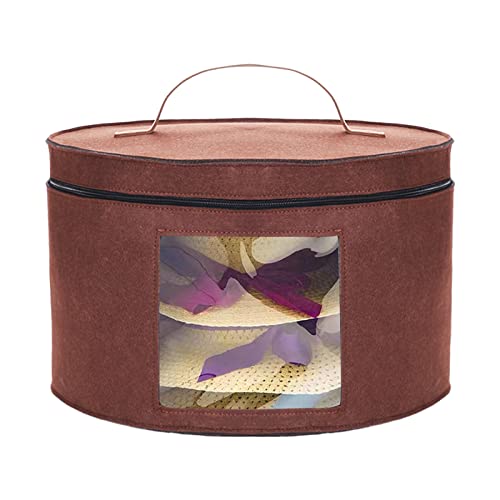 Munskine Hat Boxes for Women Storage & Men Hat Boxes With Lids - Large Capacity Hat Box Storage Round Box for Travel With Dust proof Lid Toy Storage