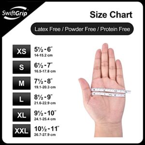 SwiftGrip Disposable Nitrile Exam Gloves, 3-mil, Black Nitrile Gloves Disposable Latex Free for Medical, Cooking & Esthetician, Food-Safe Rubber Gloves, Powder Free, Non-Sterile, 50-ct Box (Small)