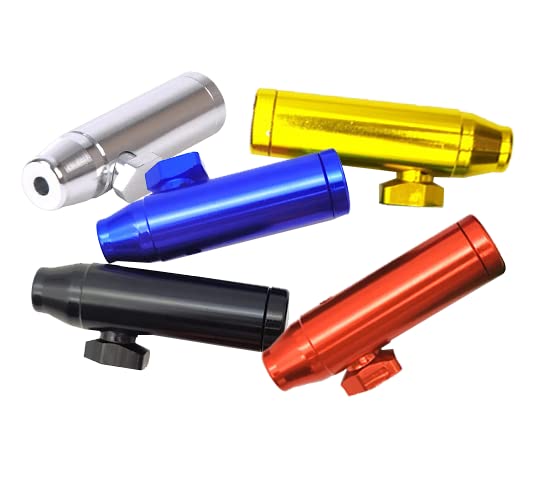 Snuff Bullet Sniffer 5PCS Aluminum Leak-Proof Sniffer Snorter Portable Powder Dispenser Storage Set