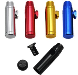 snuff bullet sniffer 5pcs aluminum leak-proof sniffer snorter portable powder dispenser storage set