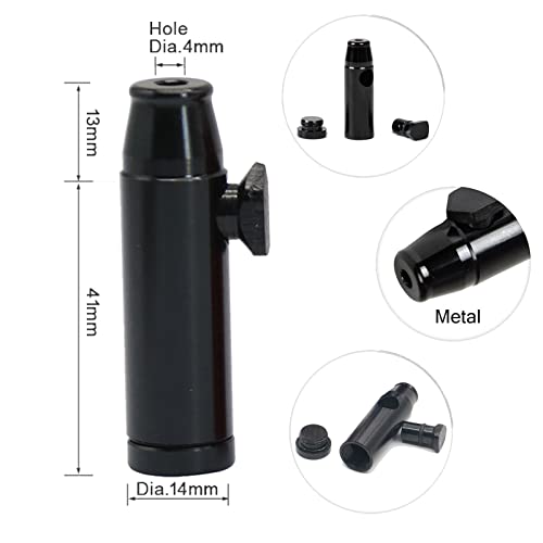 Snuff Bullet Sniffer 5PCS Aluminum Leak-Proof Sniffer Snorter Portable Powder Dispenser Storage Set