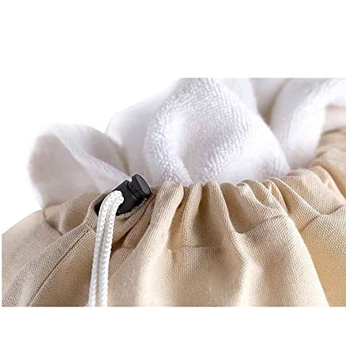 2 Pcs Cotton Laundry Bags 24" x 36" Extra Large Washable Dirty Clothes Organizer Drawstring Cotton Storage Bag for Storing Clothes Toys