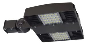 leadlumens led parking lot light shoebox light fixture, slipfitter arm, dusk to dawn (120w (s), without photocell)