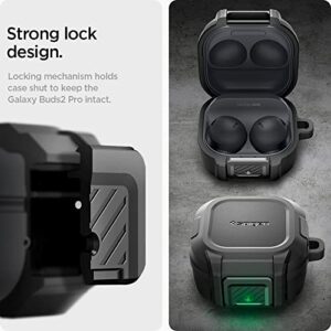 Spigen Lock Fit Designed for Galaxy Buds2 Pro Case (2022) / Galaxy Buds Pro (2021) / Galaxy Buds 2 (2021) / Galaxy Buds Live (2020) Case with Secure Lock Protection - Black