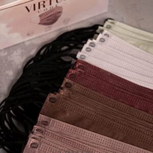 VIRTUE CODE Balance Face Masks - Soft 3 Ply Comfort Face Masks, Colorful Disposable Face Mask 50 Pack. Desert Rose Colored Masks. Adults Mens and Womens Disposable Face Masks