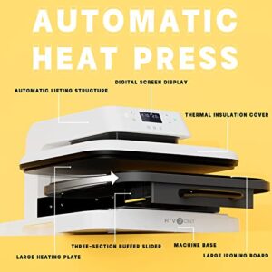 HTVRONT Auto Heat Press Machine for T Shirts - 15x15 Smart T Shirt Press Machine with Auto Release - Professional Heat Press for Sublimation, Vinyl, Heat Transfer Projects