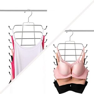 gretd rotated hanger clothes rack storage practical anti slip folding 16 hooks silver multi use organizer closet (color : silver, size : one size)