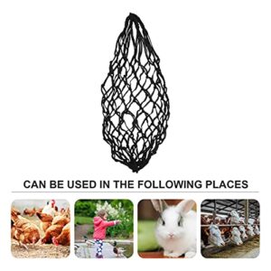 Mipcase Goat Feeder Hay Net for Horses Holes, Nylon Mesh Rope Hanging Feeder Livestock Feeding Mesh Bag for Goat Horses Alpacas Trailer Stall Simulates Grazing Reduce Waste Hay Feeder