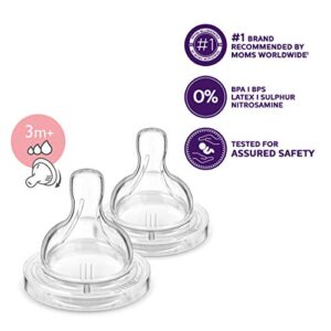 Philips AVENT BPA Free Classic Nipple, Variable Flow, 2-Count