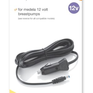 Medela Car Charger for Breast Pumps, 12 Volt Vehicle Lighter Adaptor, Authentic Medela Spare Part for Freestyle and Lactina Breastpumps