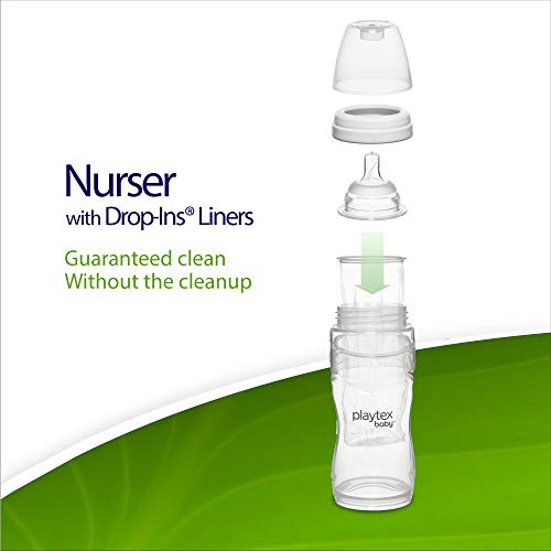 Playtex Baby Nurser Bottles Drop-Ins Recyclable Disposable Liners, Pre-Sterilized, 4 Oz, 50 Count