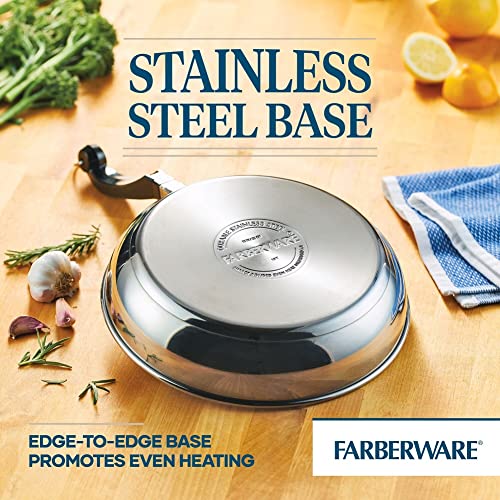 Farberware Classic Stainless Steel Cookware Pots and Pans Set, 15-Piece,50049,Silver